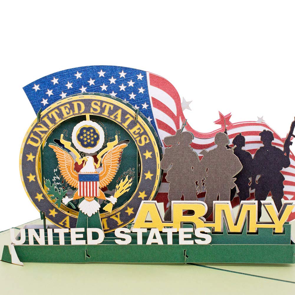 3D Pop Up Greeting Card - Soldiers of U.S. Army Retired Commemorative Crad,Birthday Card, Anniversary Card,Thank You Card,Army Greeting Cards by AITpop