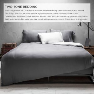 Wooflinen Modern 100% Viscose Derived from Bamboo Sheets 6pc King - Duvet Cover Set + Sheet Set - Breathtakingly Soft