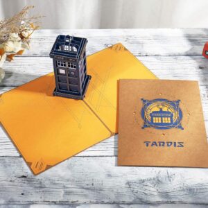 Thank You 3D Greeting Cards - TARDIS of DOCTOR WHO,Encouragement Card,Birthday Card,Graduation Card,3D Pop Up Card,Birthday Gifts by AITpaperart