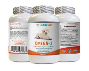 my lucky pets llc dog heart guard tablets - dog omega 3 fatty acids - fish oil - best heart brain skin and joint health - vet recommended - dog fish oil chews - 1 bottle (180 softgels)