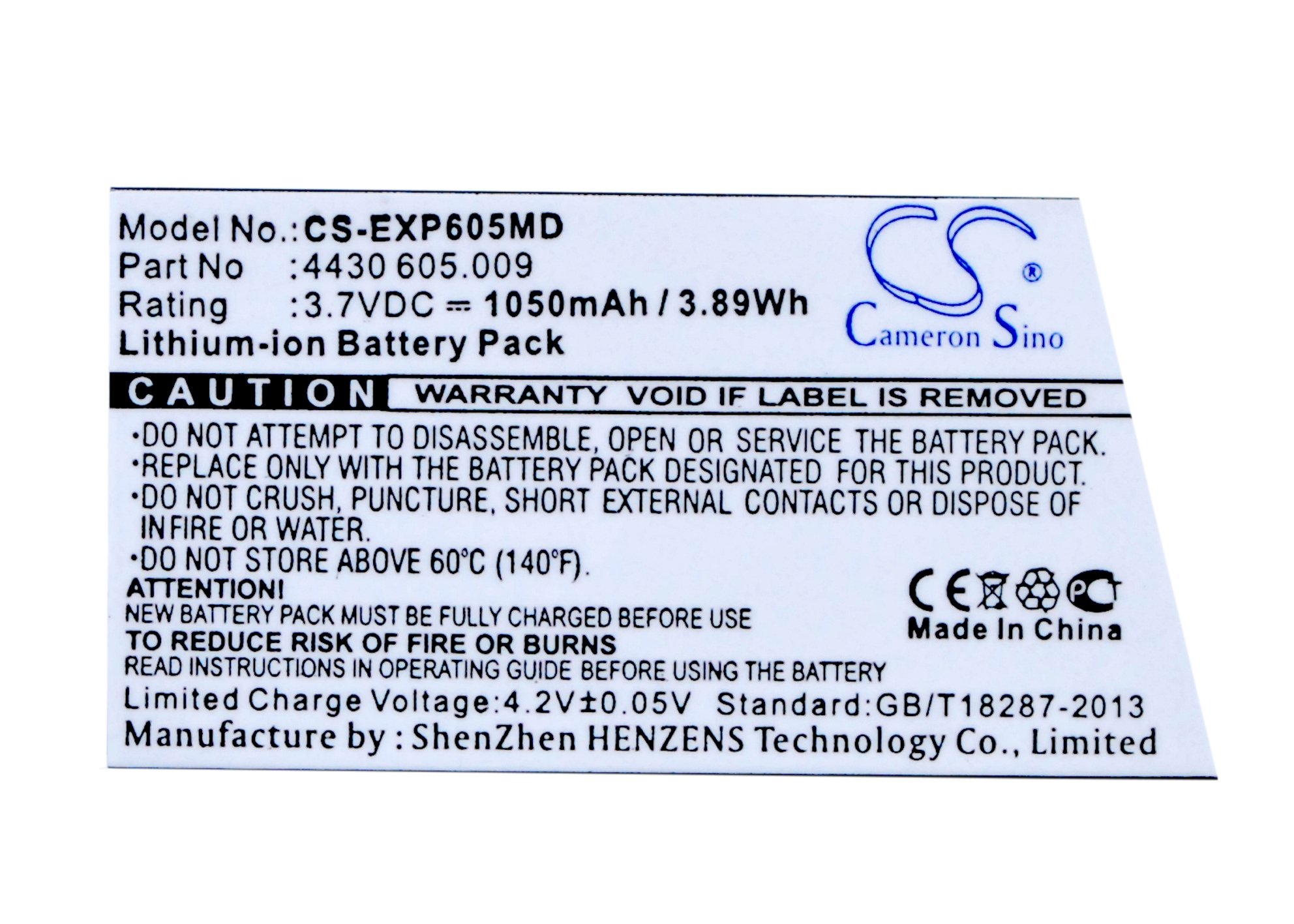 Rechargeable Battery 4430 605.009 Replacement for Eppendorf Easypet 3(1050mAh Li-ion)