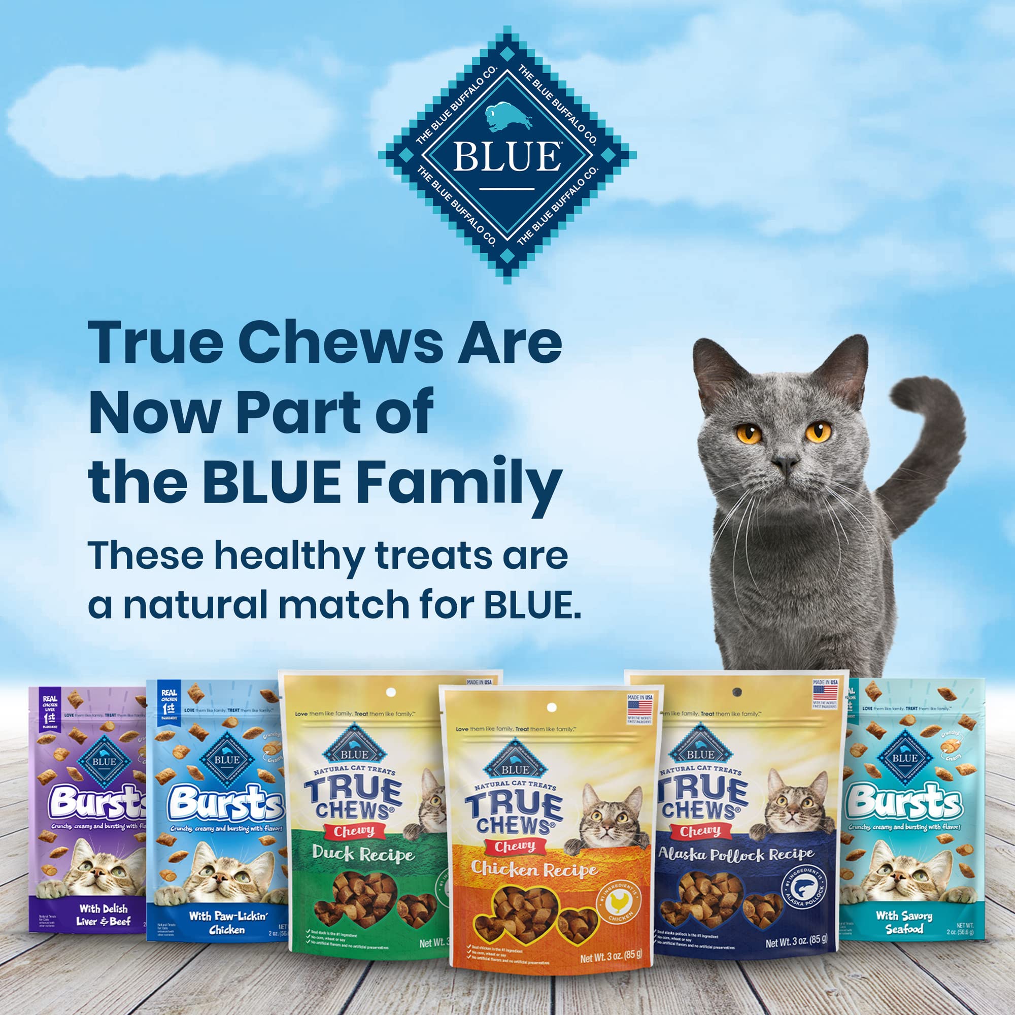 Blue Buffalo True Chews Sticks Natural Cat Treats, Chicken 3 oz bag