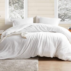 coma inducer king duvet cover set - wait oh what - farmhouse white