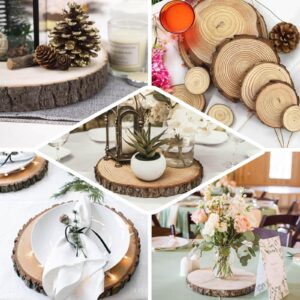 Efavormart 15"~18" | Rustic Natural Wood Slices Round Poplar Wooden Slab Table Centerpiece