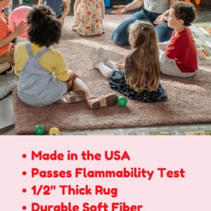 KOECKRITZ Soft and Colorful Kids Classroom Area Rugs (Passes Flammability Pill Test) Many Sizes and Bright Colors to Select from (5' x 7', Royal)