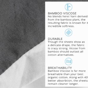 Wooflinen Modern 100% Viscose Derived from Bamboo Sheets 6pc King - Duvet Cover Set + Sheet Set - Breathtakingly Soft