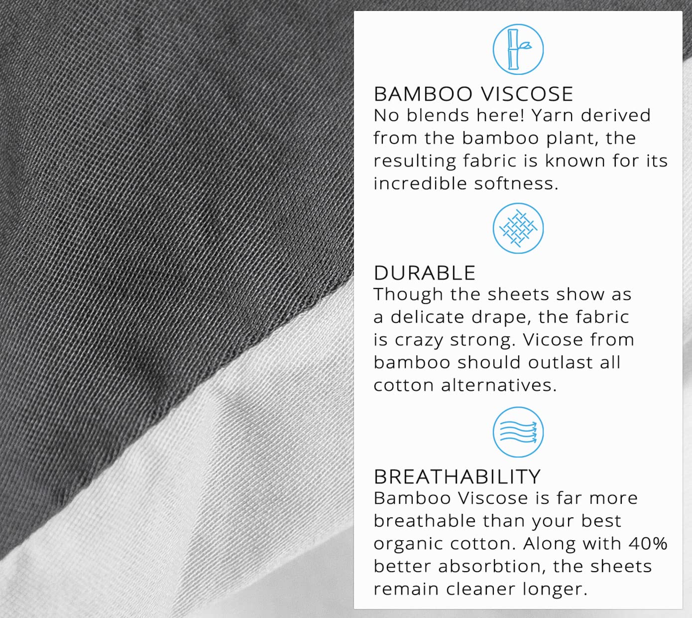 Wooflinen Modern 100% Viscose Derived from Bamboo Sheets 6pc King - Duvet Cover Set + Sheet Set - Breathtakingly Soft