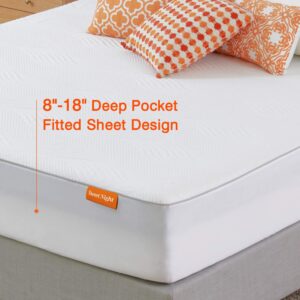 Sweetnight Mattress Topper Queen Size with Waterproof Mattress Protector, 2 Inch Cooling Egg Crate Gel Memory Foam Topper Ultra Plush, Plus 4 Bed Sheet Holder Straps, Queen Size, White (SN-T001-2-Q)