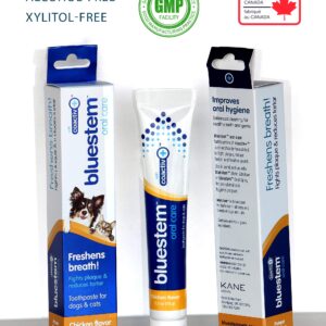 Dog Toothpaste : Chicken Flavor Tooth Paste for Dogs & Cats. Teeth Brushing Cleaner Pet Breath Freshener Oral Care Dental Cleaning Kit. Tartar & Plaque Remover Brushes