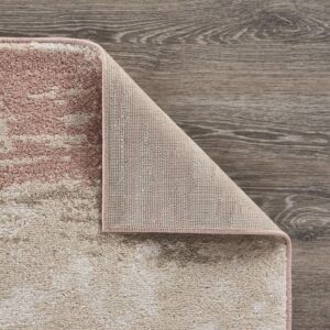 LR Home MEADO81542-IVW Rug, 7'9" x 9'5", Ivory/Blush