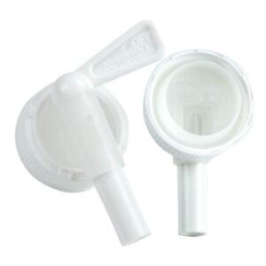 38mm quick serve tap for bottles, containers & hedpaks | white | 3 pack