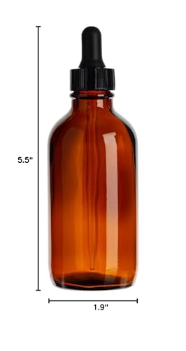 Juvale 15 Pack of 4oz Amber Glass Bottles with Dropper Dispenser and 6 Funnels for Essential Oils, Travel, Perfumes, Liquids, Hair and Body Oils (21 Total Pieces, 120ml)