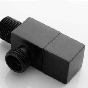 Square Angle Stop Valve Brass Black Finish G1/2"Shut Off Valve For Bathroom Toilet Bidet Shower