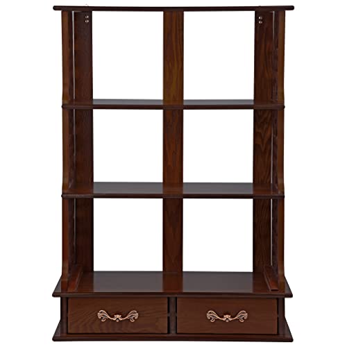 Design Toscano Chinese Chippendale-Style Triple Shelf Hardwood Curio, 33 Inch, walnut Finish