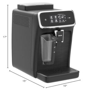 Philips 2200 Series Fully Automatic Espresso Machine, LatteGo Milk Frother, 3 Coffee Varieties, Intuitive Touch Display, 100% Ceramic Grinder, AquaClean Filter, Aroma Seal, Black (EP2230/14)