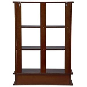 Design Toscano Chinese Chippendale-Style Triple Shelf Hardwood Curio, 33 Inch, walnut Finish