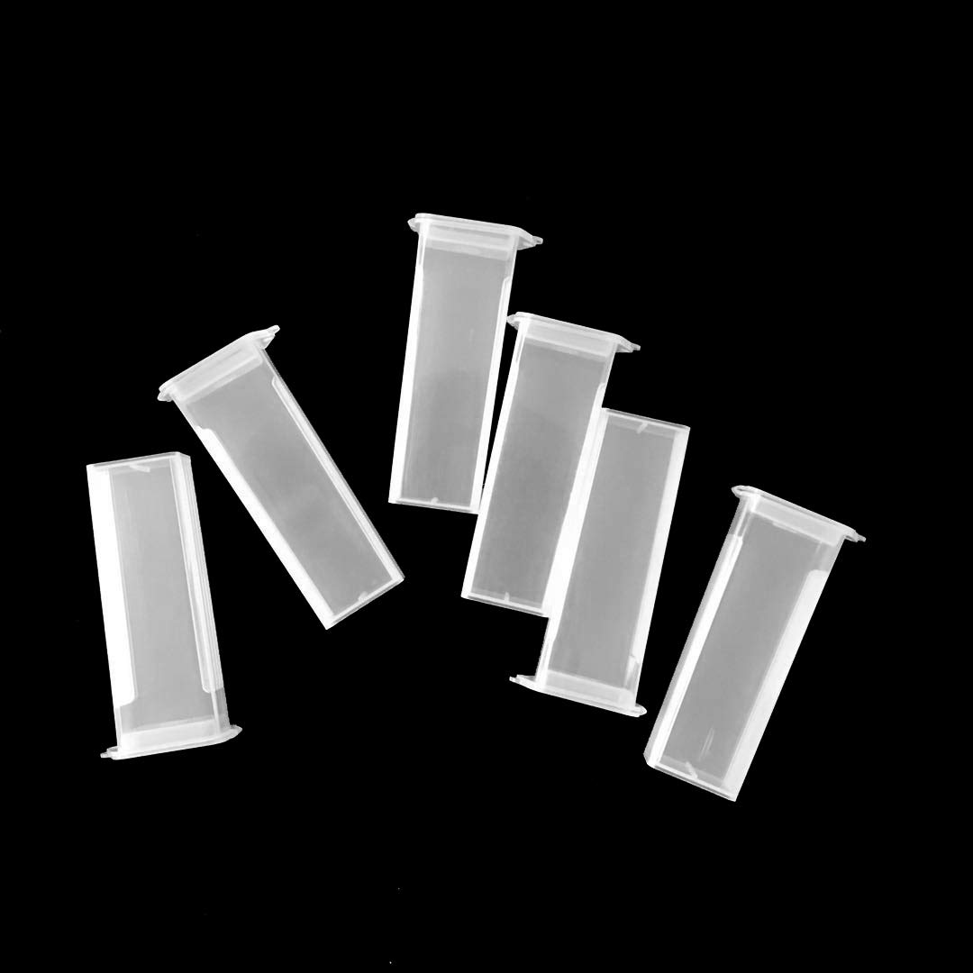 Laboratory Plastic Microscope Glass Holder Slide Box 10Pcs (Each hold 5pcs slides)