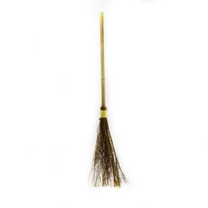 treasure gurus natural straw flying witch wizard broom stick broomstick movie theater prop halloween decor brown