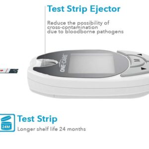 ONE-CARE 100 Count Glucose Test Strips, Precision Sugar Measurement (2 Boxes of 50 Each)