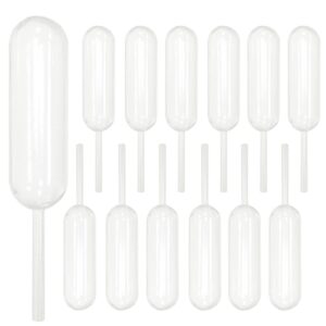 cupcakes pipettes, 50pcs 4ml clear plastic transfer liquid dropper pipettes, suitable for chocolate or strawberries cupcakes, ice cream, mini cakes, waffles, children's painting, kitchen supplies