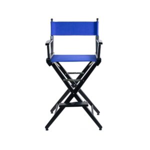 filmcraft tall director's chair (blue canvas, black frame)