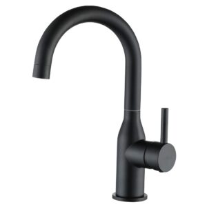 wowow black bathroom faucet stainless steel bar faucet single handle bar sink faucets high arc lavatory sink faucet mixer small kitchen tap faucet with supply hoses