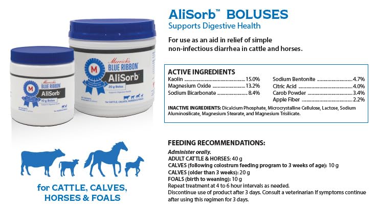 Vet's Plus Anti-Diarrheal Bolus for Calves & Foals 50 Count Jar