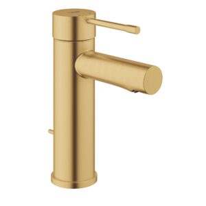 grohe 32216gna essence, single hole single-handle s-size bathroom faucet 1.2 gpm, brushed cool sunrise (brushed gold)