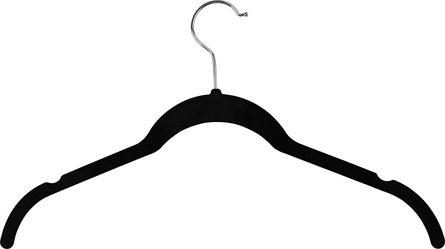 SUNTRADE Velvet Shirt Dress Clothes Hangers,360° Swivel Hook Non Slip Clothes Hangers for Tops, Dress Shirts, Blouses, Strappy Dresses (10)