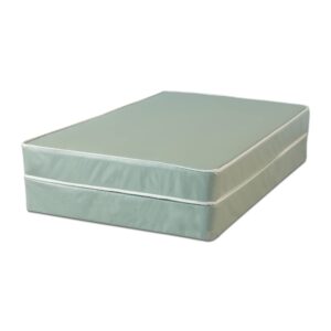 Nutan 8-Inch Firm Double sided Tight top Waterproof Vinyl Innerspring Mattress and 4-Inch Fully Assembled Wood Boxspring/Foundation Set,Queen