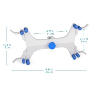 StonyLab Aluminum Double Burette Clamp, Adjustable Double Burette Clamp Buret Clamp Butterfly Style Spring Loaded Lab Accessory for Laboratory