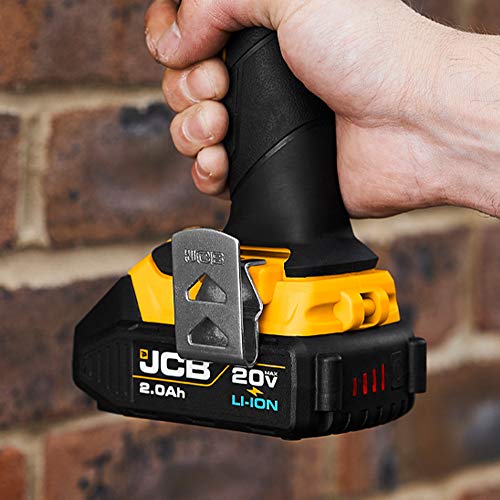 Jcb Tools - 20V Lithium-Ion Battery 2.0Ah With Charge Remaining Indicator - For Jcb 20V Power Tools - Drill, Jigsaw, Recip Saw, Circular Saw, Multi Tool, Miter Saw, Angle Grinder, LED Work Light