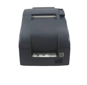 tm-u220b, impact, two-color printing, 6 lps, usb interface, auto-cutter, solid cover, dark gray (renewed)