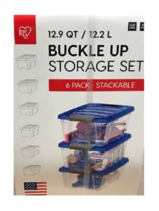 iris buckle up storage set 12.9 qt 6-pack