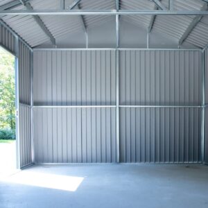 Sojag 12' x 30' Everest Galvalume Steel with Extra Tall Walls Garage Storage Building, Charcoal