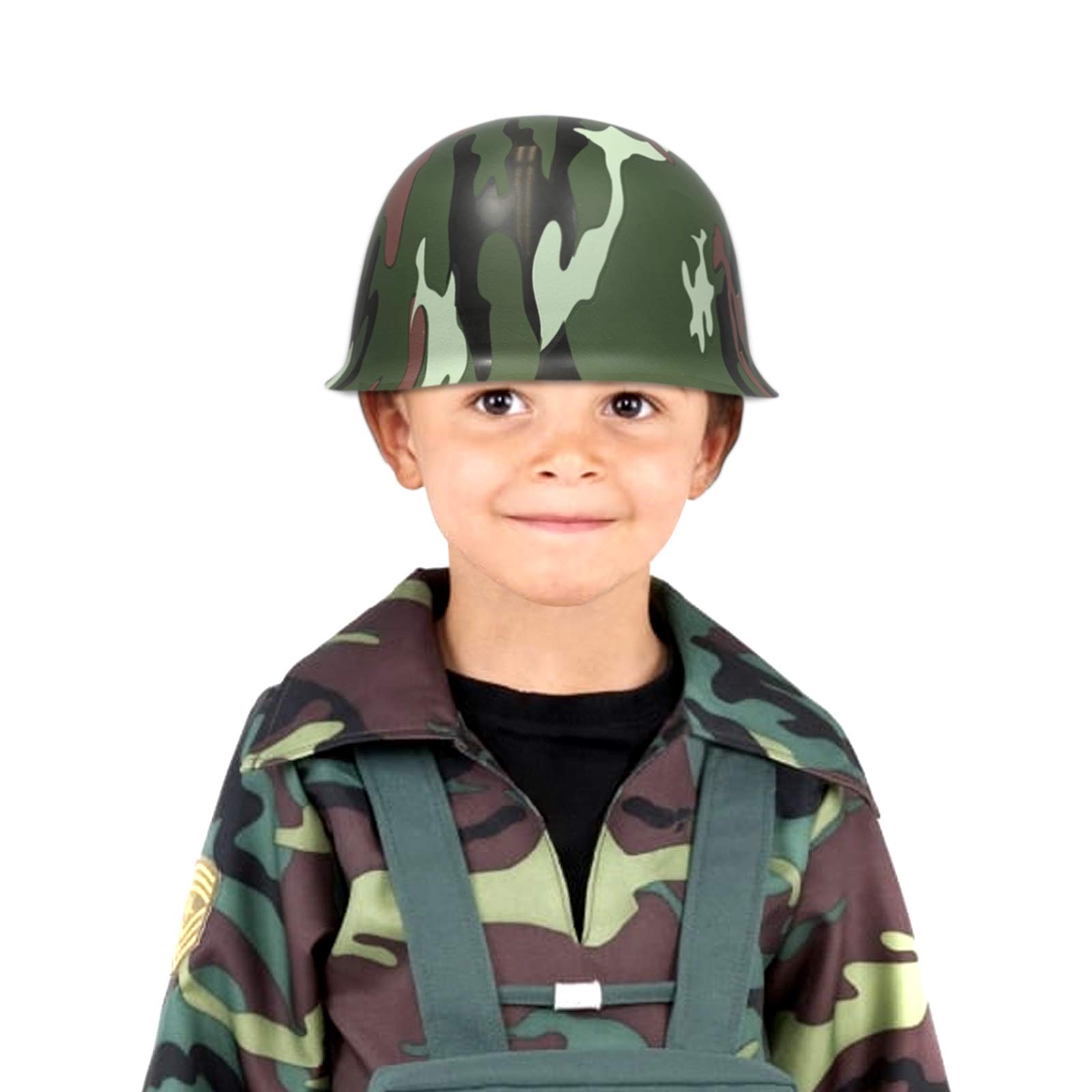 Anapoliz Army Helmets for Kids | 12 Count Plastic Camouflage Hats | Soldier Helmet Party Favors | Camo Costume Dress Up Hat