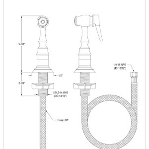 Kingston Brass KBSPR15 Made to Match Kitchen Faucet Side Sprayer, Oil Rubbed Bronze