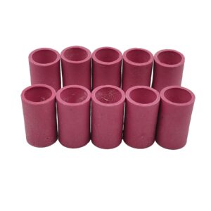 Sandblaster Gun Nozzles 10Pcs Tip Sand Blaster Replacement Cylinder Ceramic Abrasive Nozzles for Blasting (Pink)