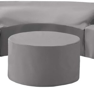 Crosley Furniture Patio Furniture Covers, Waterproof 4-Piece Cover Set for Round Outdoor Sectional, Gray