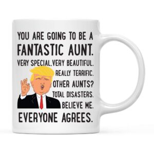 andaz press baby birth announcement trump 11oz. coffee mug gift, you're going to be a fantastic uncle, 1-pack, funny president trump novelty baby pregnancy reveal cup uncle pregnancy announcement