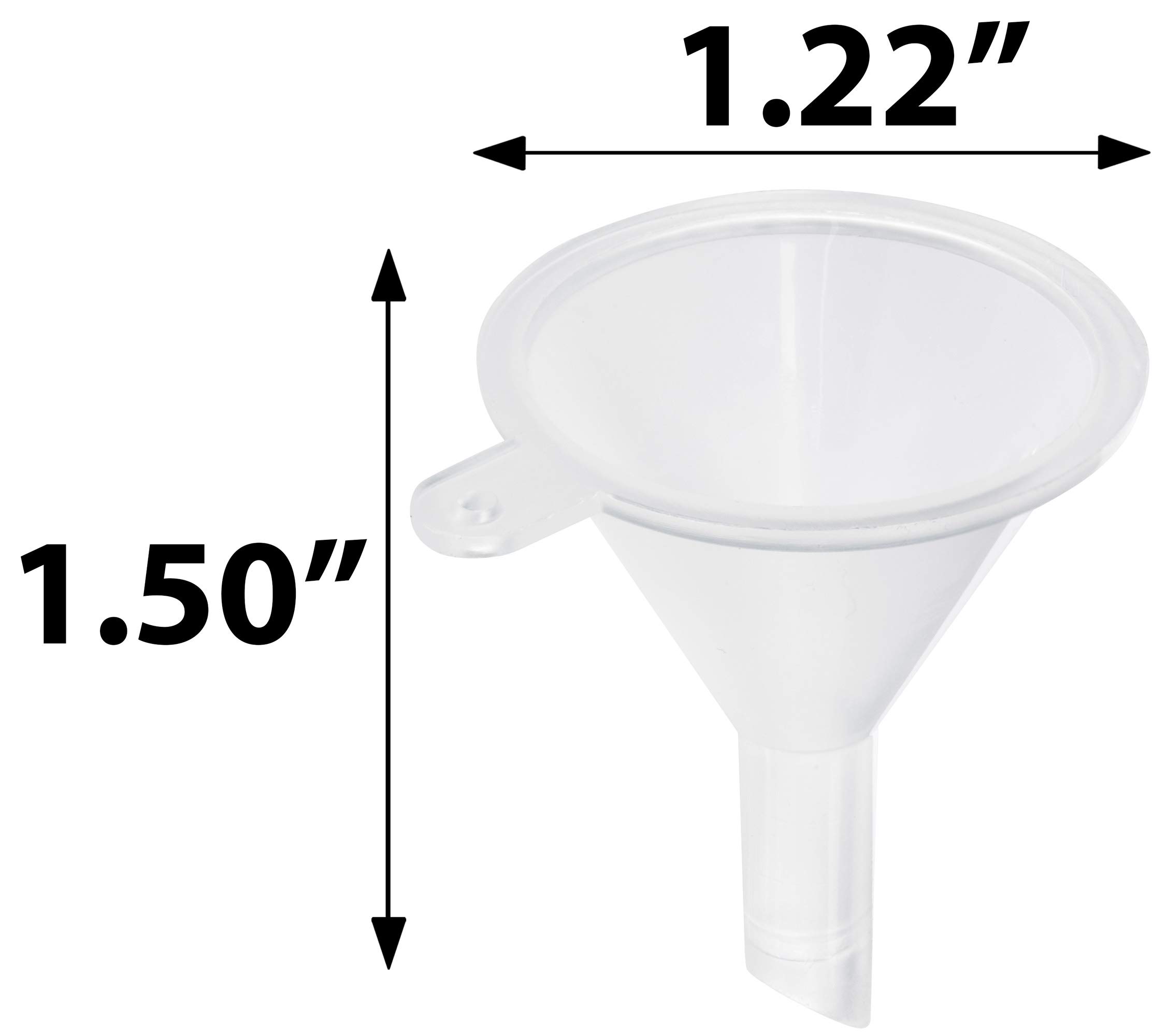 JUVITUS 1 oz / 30 ml Clear Glass Boston Round Bottle with White Dropper (24 pack) + Funnel