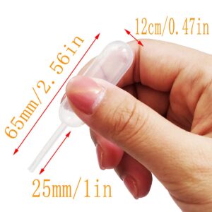 Cupcakes Pipettes, 50PCS 4ml Clear Plastic Transfer Liquid Dropper Pipettes, Suitable for Chocolate or Strawberries Cupcakes, Ice Cream, Mini Cakes, Waffles, Children's Painting, Kitchen Supplies