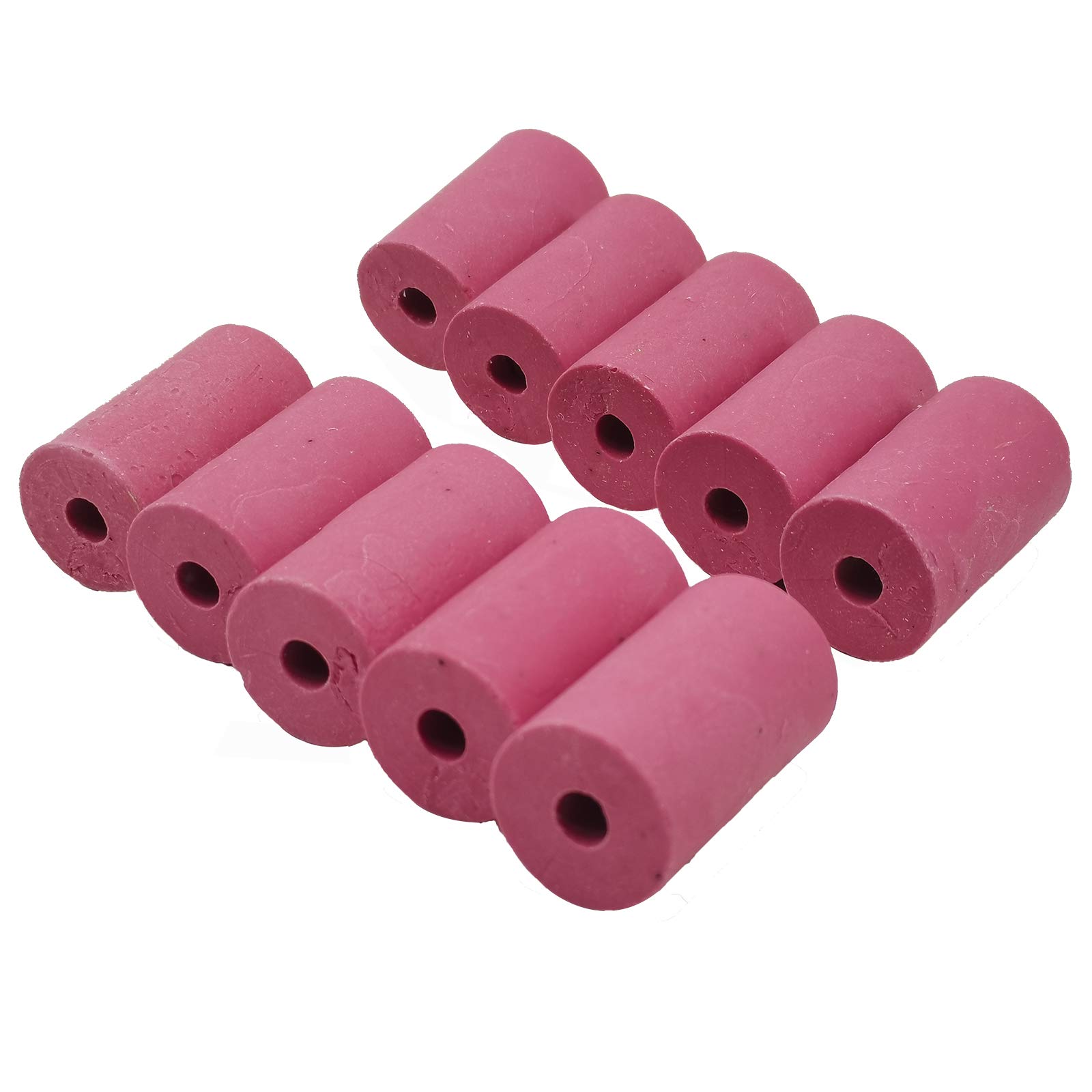 Sandblaster Gun Nozzles 10Pcs Tip Sand Blaster Replacement Cylinder Ceramic Abrasive Nozzles for Blasting (Pink)