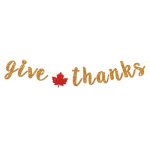 rose gold give thanks banner - thanksgiving party decoration - thanksgiving sign - thanksgiving home decoration