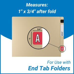 Doctor Stuff - File Folder Labels, Alphabet Letter A, Barkley/Sycom FABKM - BRAM Series Compatible Alpha Stickers, Red, 1" x 1-1/2", 225 Labels per Package