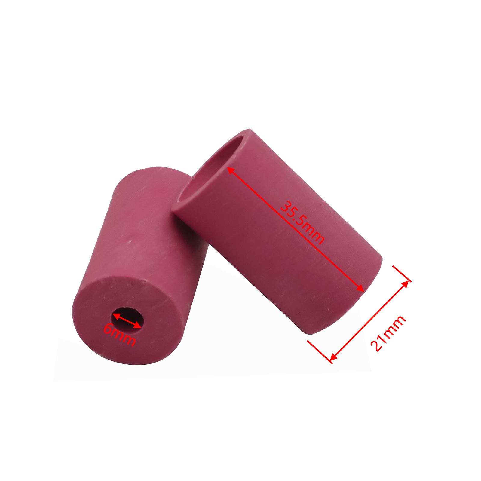 Sandblaster Gun Nozzles 10Pcs Tip Sand Blaster Replacement Cylinder Ceramic Abrasive Nozzles for Blasting (Pink)