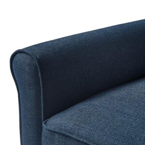 Serta Harmon Reversible Sectional Sofa, Modern L-Shaped Couch for Small Spaces, Soft Fabric Upholstery, Rolled Arm, Blue