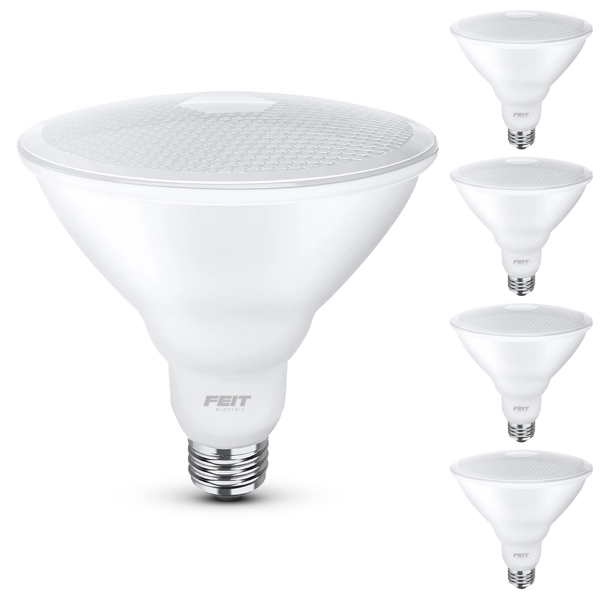 Feit Electric LED PAR38 Bulbs, 75W Equivalent, Non Dimmable, 3000k Bright White, 750 Lumens, 10 Year Lifetime, E26 Base, PAR38 Flood Lights, CRI 90, Damp Rated, 4 Pack, PAR38/930CA10K/MP/4