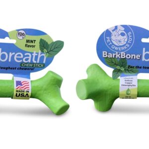 Pet Qwerks 2 Pack of Barkbone Breath Chew Stick Dog Toys, Large, for Aggressive Chewers, Made in USA