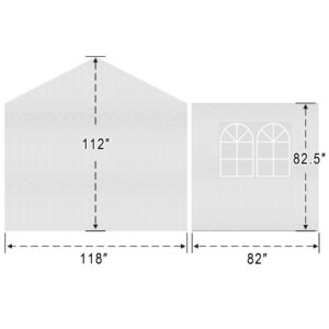 Strong Camel 10 x 20-Feet Carport Replacement Top Canopy Side Wall for Tent Top Garage Carport Shelter (Frame is not Included) (Side Wall)